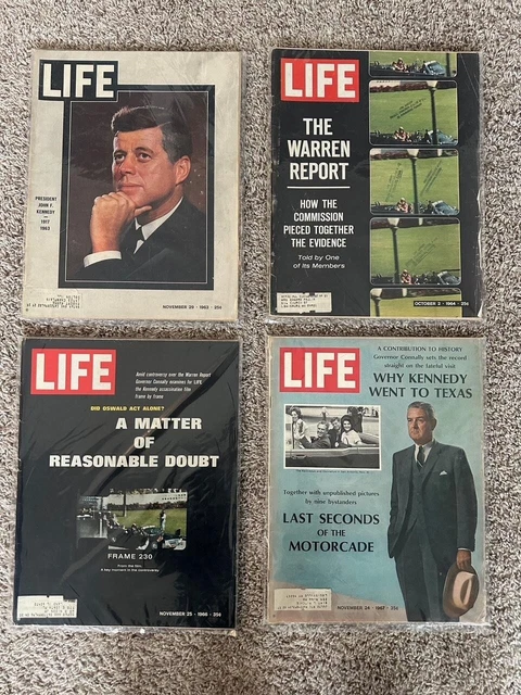 4 JOHN F. Kennedy Life Magazines, Including November 29, 1963 £24.20 ...