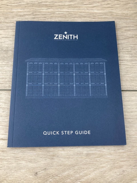 ORIGINAL ZENITH QUICK Step Guide Booklet From Chronomaster 03.3100.3600 ...