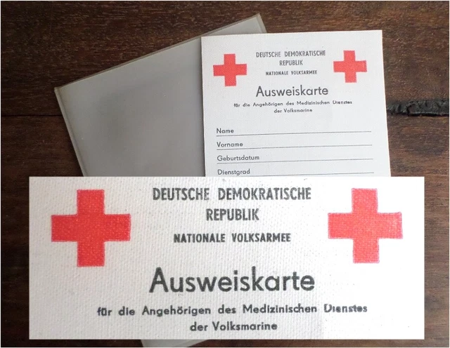 GDR NVA VM Red Cross ID card 1962 Geneva K. 1949 case of war ...