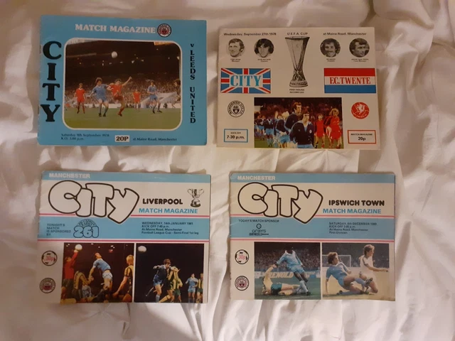 50 MANCHESTER CITY Home football Programmes. 1977/78 - 94/95 £16.12 ...