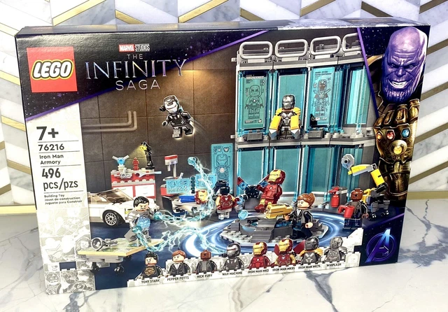 NEW-LEGO-INFINITY SAGA-IRON MAN Armory 76216 Marvel Avengers-Tony Stark ...