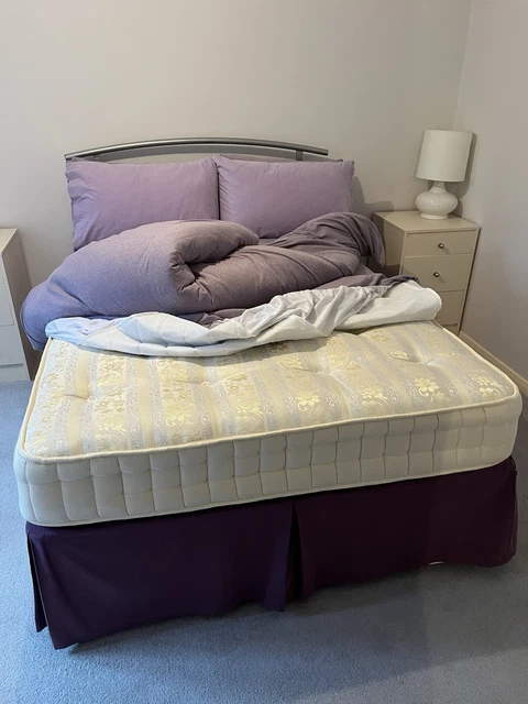 DIVAN DOUBLE BED Base and Mattress Set with Storage Drawers £42.30 ...