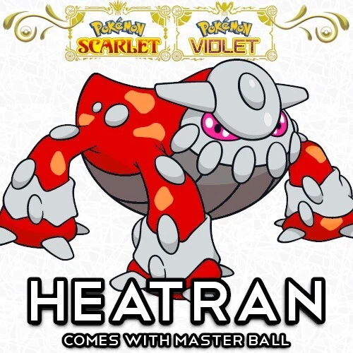 SHINY HEATRAN LV. 60 6IV Legendary Sinnoh Pokemon From Home Scarlet ...