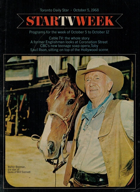 STAR TV WEEK - Walter Brennan, Dack Rambo - The Guns Of Will Sonnett ...