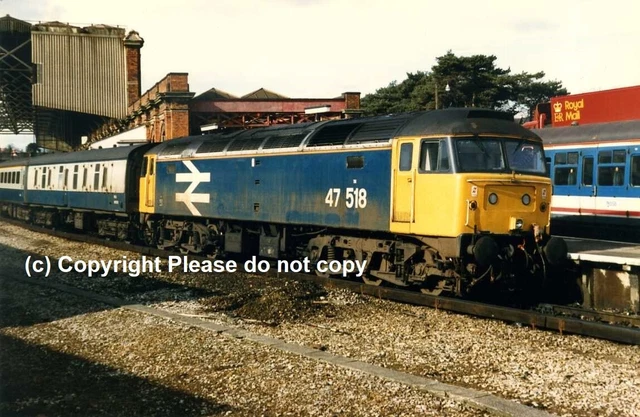 BRITISH RAILWAY DIESEL Locomotive Photo Lge Logo Class 47 # 47518 At ...
