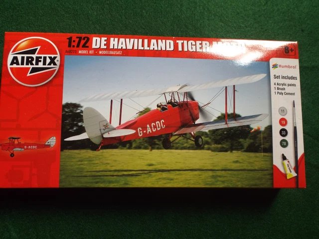 AIRFIX 1:72 DE Havilland Tiger Moth starter kit - new £7.48 - PicClick UK