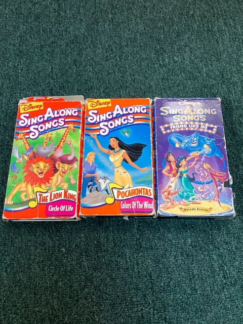 DISNEYS SING ALONG Songs VHS 3 Pack £7.06 - PicClick UK