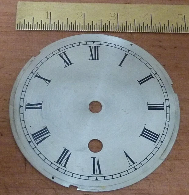 GOOD OLD-ANTIQUE FRENCH CLOCK 4 5/8" Silvered-Engraved Dial (A) £16.00 ...