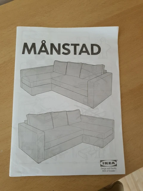 IKEA MANSTAD SOFA Bed Instruction Manual £2.99 - PicClick UK