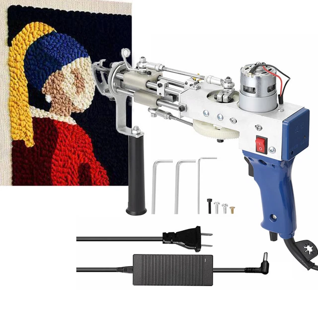 RUG TUFTING GUN 2in1 Electric Cut Loop Pile Carpet Weaving Machine Kit ...