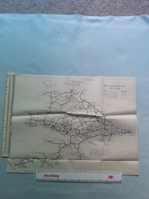 GREAT WESTERN RAILWAY GWR System Map 1923? £5.45 - PicClick UK
