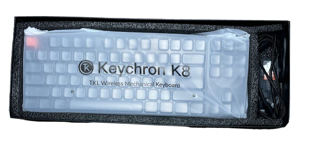 KEYCHRON K8 TKL Bluetooth Mechanical Keyboard RGB Backlit RED Gateron ...