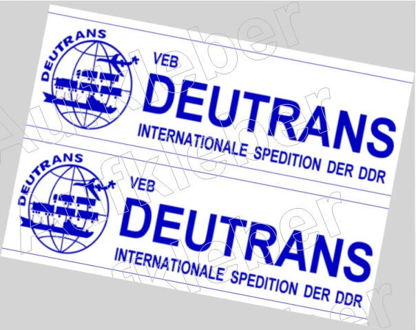 DEUTRANS DDR VEB Spedition Aufkleber Decals Deutsche Reichsbahn - Spur ...