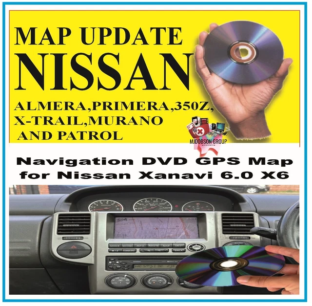 MAPPA NAVIGATORE SATELLITARE Nissan X-Trail Patrol Murano 350Z disco ...