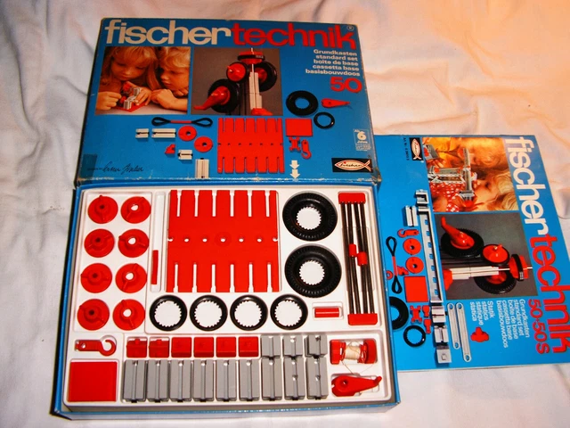 FISCHERTECHNIK BAUKASTEN 50,*GRUNDKASTEN*, OVP mit Anleitung, TOP EUR ...