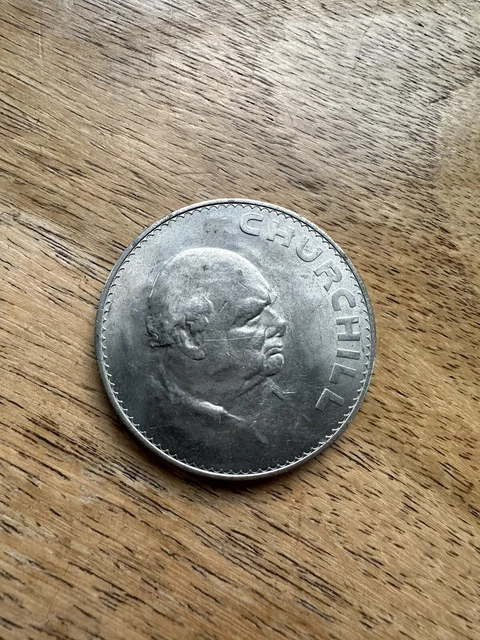 WINSTON CHURCHILL COIN Crown WWII WWI Hitler Nazi Germany Medal Silver ...