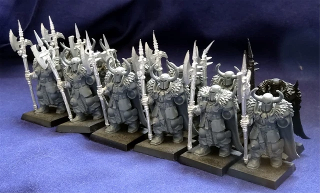 WARHAMMER CHAOS WARRIORS With Rare Metal Halberds & Shields Sigmar X12 ...