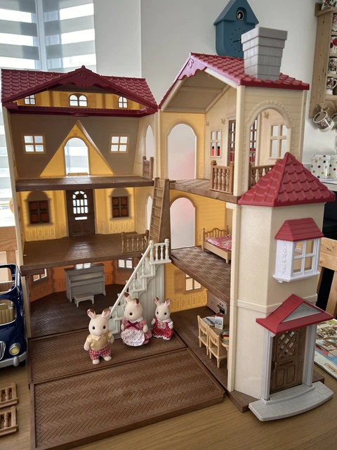 SYLVANIAN FAMILIES HOUSE Red Roof Grand Mansion Gift Set Complete With ...