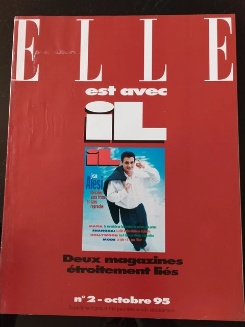 ELLE AVEC IL Magazine n°2 du 10/1995; Jean Alesi/ Jerry Capeci ...