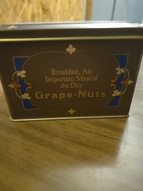 GENERAL FOODS BARRINGER Wallis & Manners Ltd Grape Nuts Cereal Tin ...