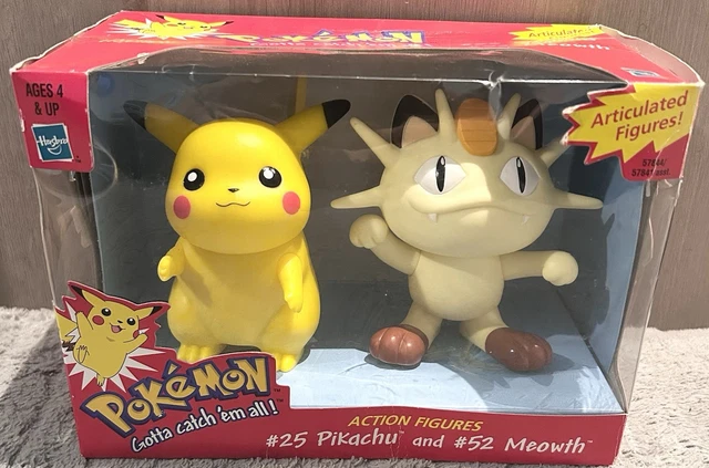 HASBRO POKEMON SET – Pikachu And Meowth Articulated Figures RARE 1998 £ ...