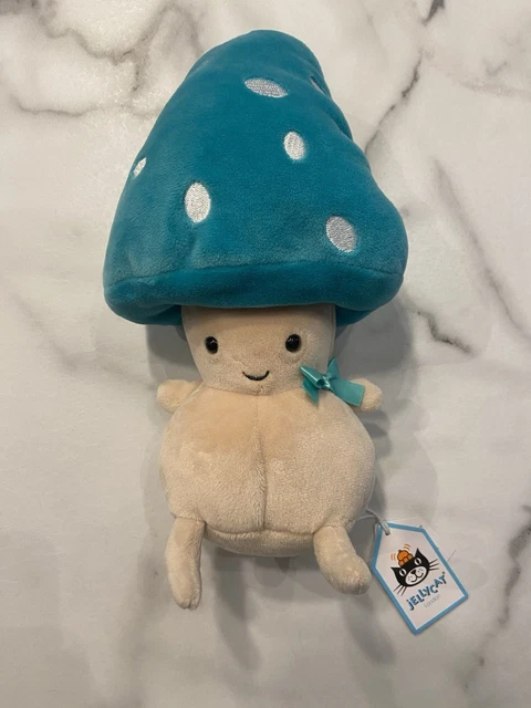 JELLYCAT FUN GUY Bertie Turquoise Mushroom Toadstool Plush Toy - With ...