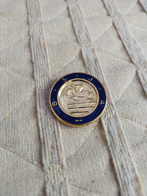 VINTAGE BSJA EQUESTRIAN British Show Jumping Association Enamel Pin ...