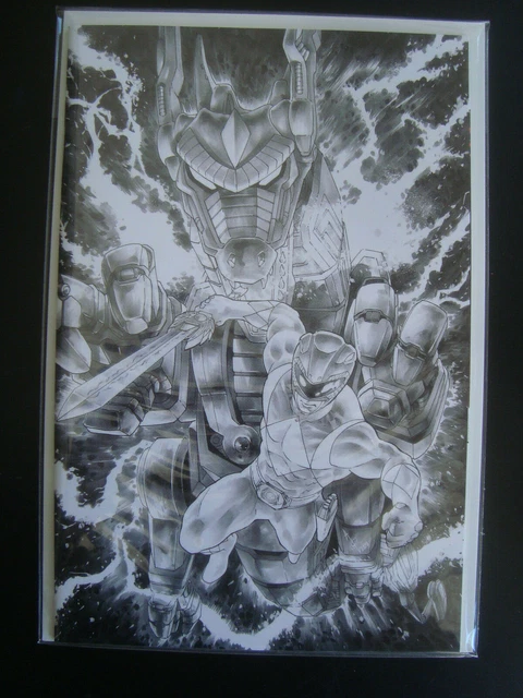 POWER RANGERS MIGHTY Morphin 1 Alan Quah B&W Variante Vierge Coa Ltd À ...