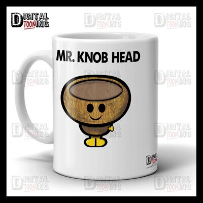 MR KNOB HEAD Mug Nobhead Nob Stupid Twat Mens Rude Joke Office Birthday ...