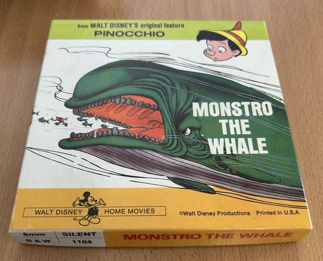 WALT DISNEY HOME Movies Pinocchio Monstro The Whale Super 8 mm Film ...