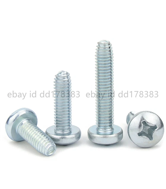 GALVANIZED STEEL PHILLIPS Cross Pan Head Thread Forming Rolling Screws ...