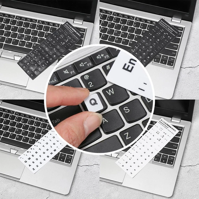 DEUTSCH ARABIC ALPHABET Layout Spanish Russian Letter Keyboard Stickers ...