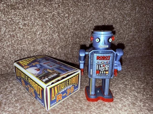 MASUDAYA ANTIQUE ROBOT R-35 Wind Up Vintage Tin Toy Japan Collection £ ...