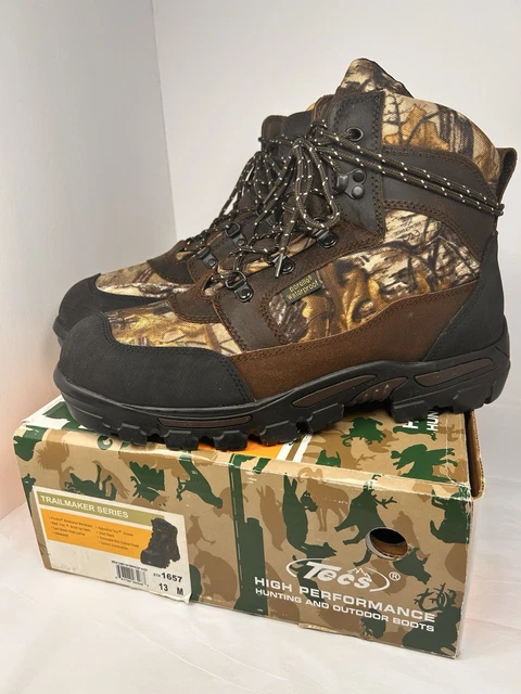 TECS TRAILMAKER MEN'S 13M Waterproof Hunting Hiking Boots Realtree Camo ...