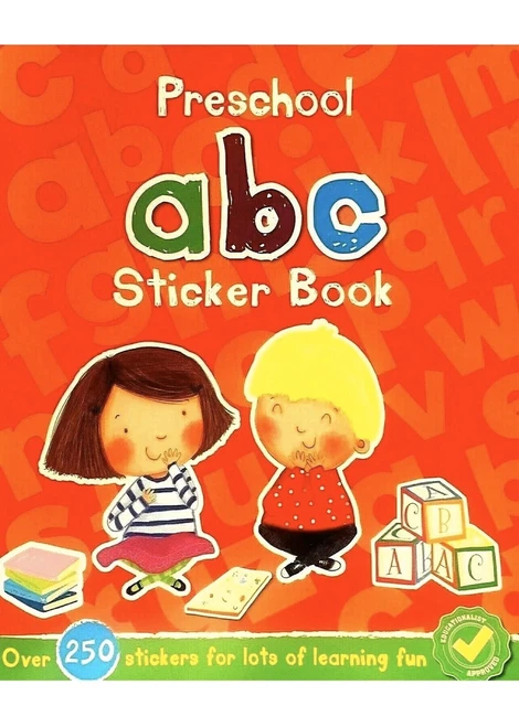 ABC STICKER BOOK, Preschool Learning Fun, Alphabet & First Words RRP £4 ...