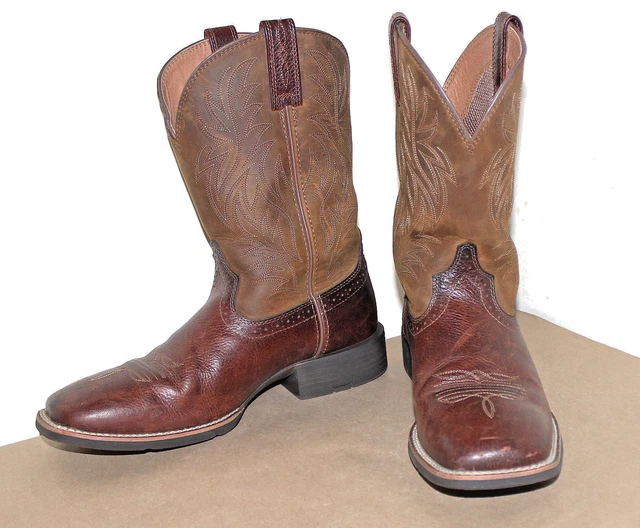 ARIAT MEN'S SZ-9.5EE Sport Wide Square Toe Western Cowboy Boot -Fiddle ...