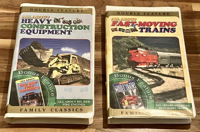 RARE VHS LOT All About Fast Moving Trains & Heavy Construction ...
