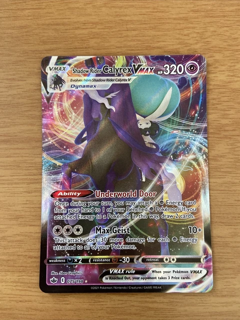 POKÉMON JCG SHADOW Rider Calyrex VMAX Chilling Reign 075/198 Holo Ultra ...