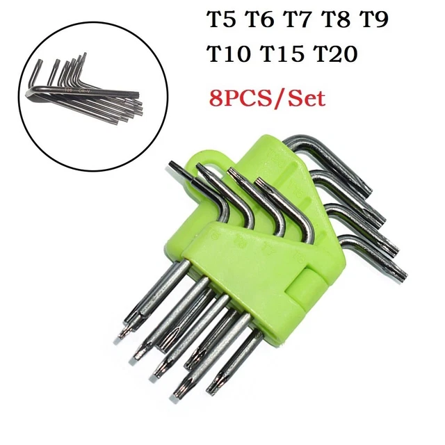 8X HEX TORX Wrench Set L-Type Screwdriver Hex Key T5/T6/T7/T8/T9/T10/T15/T20 £10.99 - PicClick UK