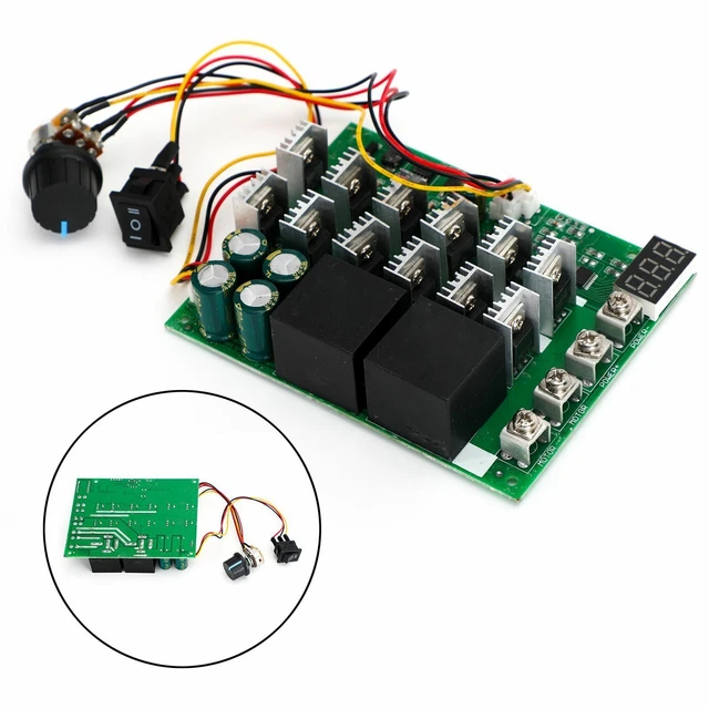 10-55V 60A PWM Control Reversible DC Motor Speed Controller 3KW Digital ...