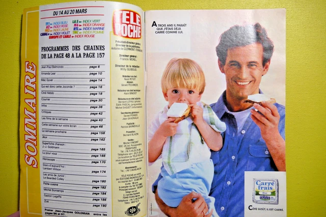 TÉLÉ POCHE , n° 1100 - 1987 Jean paul belmondo , goldman amanda lear ...