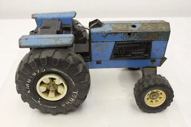 VINTAGE TONKA BLUE Farm Tractor Metal Toy Pressed Steel 1970s Vintage ...