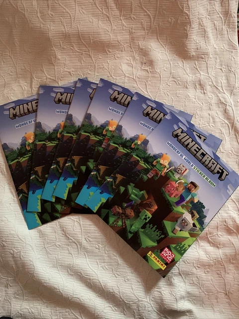 MINECRAFT WONDERFUL WORLD sticker album X 6 £11.12 - PicClick UK