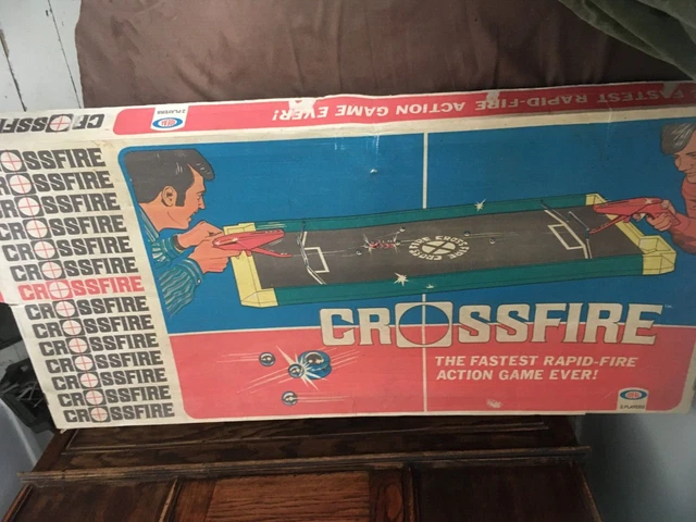VINTAGE CROSSFIRE GAME Ideal 1970s Crossfire The Rapid Fire Action ...