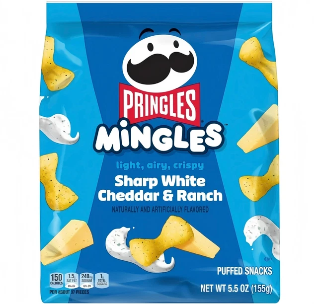 PRINGLES MINGLES SHARP White Cheddar & Ranch 155g Bag USA Import £6.99 ...