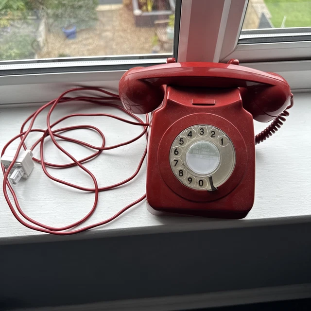 VINTAGE OLD ROTARY Dial Telephone 50s 60s Landline Dialer home table ...