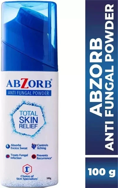 ABZORB ANTIFUNGAL DUSTING Powder Skin Irritation, Redness, Itching 100g ...