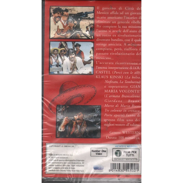 QUIEN SABE VHS Damiano Damiani Univideo - CN54502 Sealed £25.39 ...