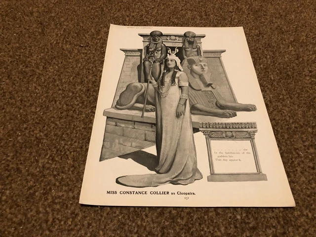 FRAMED ANTHONY & Cleopatra Play Illustration 11X8 Constance Collier ...