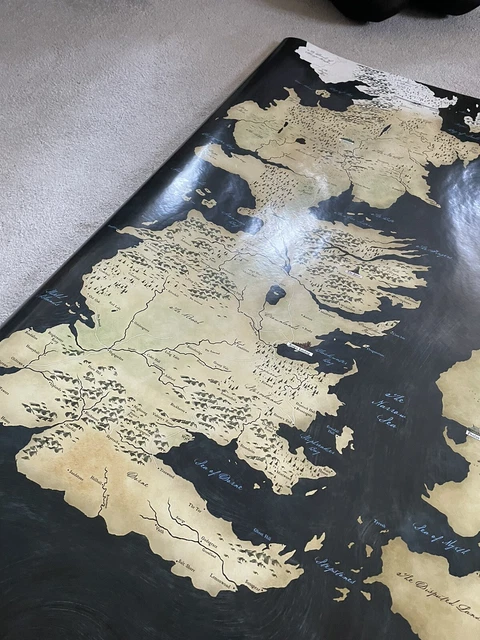 GIANT GAME OF Thrones Westeros and Essos Map £6.00 - PicClick UK